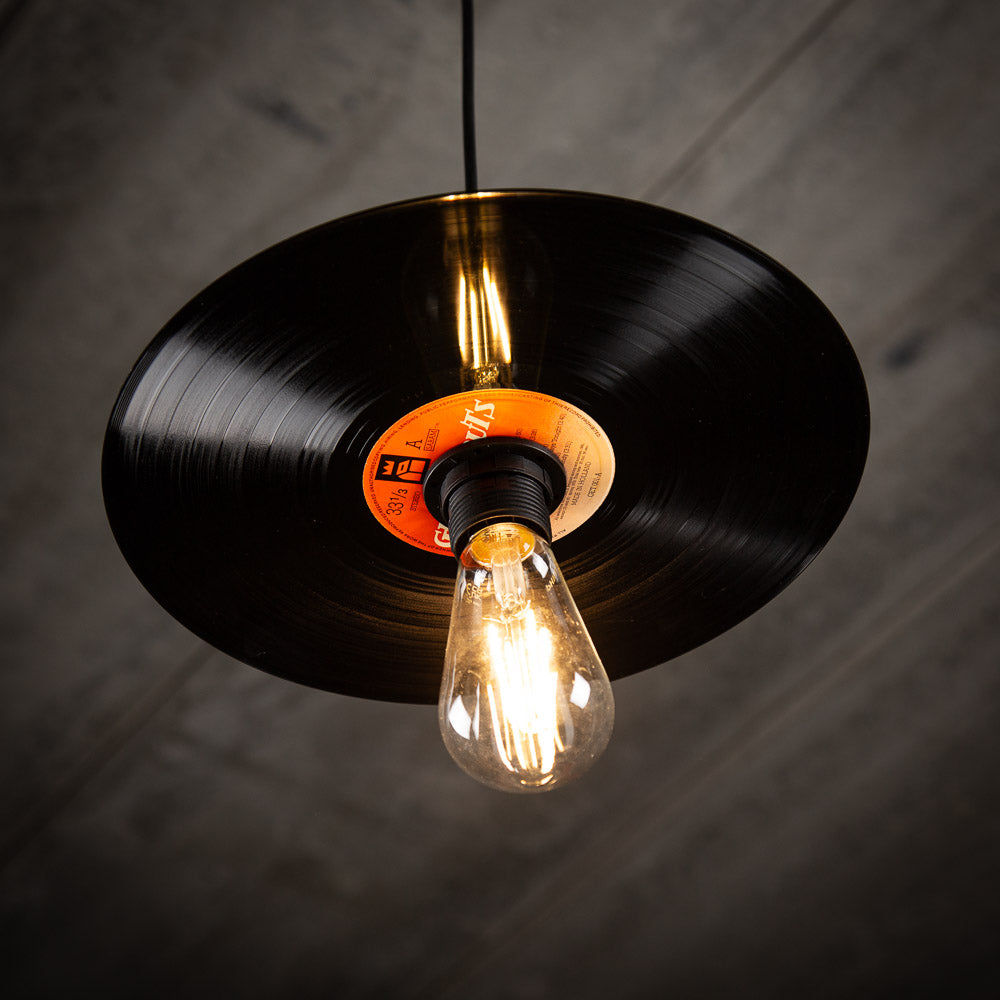 Hanging Retro Vinyl Record Lamp – Microphone Mania